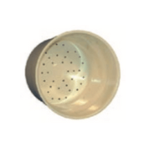 Recipiente Redondo Perforado. Inserto 4qt. Plastico Beige