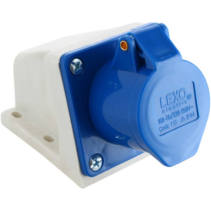 Tomacorriente Industrial 16 A. 220v. Azul